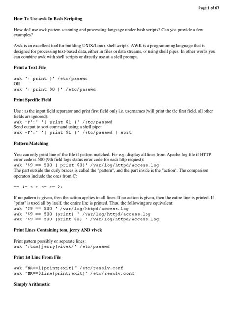 awkusagein bash scripting pdf boolean data type software development