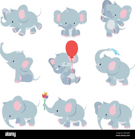 Linda Africano Elefante Dibujos Animados Vector Vector En The Best