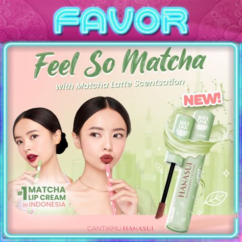 Jual Hanasui Mattedorable Lip Cream Matcha Latte Edition Shopee Indonesia