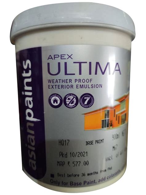 Asian Paints Apex Ultima Weather Proof Exterior Emulsion Paint 1 Litre