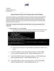 Dad Module Patel Major Activity Docx Vraj Patel Professor