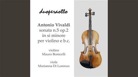 A Vivaldi Sonata N 5 Op 2 In Si Minore Per Violino E B C I