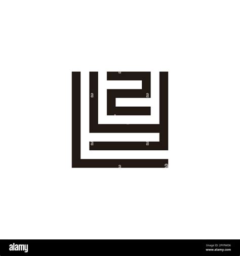 Letter L Y And Number 2 Square Geometric Symbol Simple Logo Vector