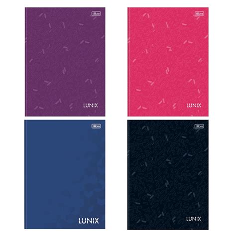 Kit 04 Cadernos Brochura Grande Universitário Lunix 40 Folhas Tilibra
