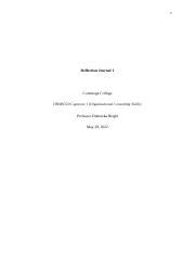 Reflection Journal 1 Docx 1 Reflection Journal 1 Conestoga College