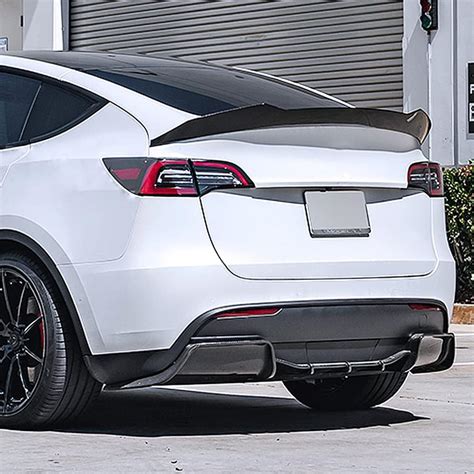 Amazon JCING Dry Carbon Fiber Trunk Spoiler For Tesla Model Y 2020
