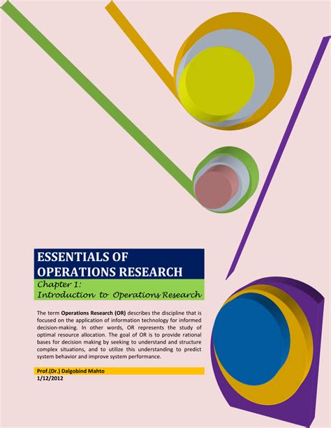 pdf introduction to operations research