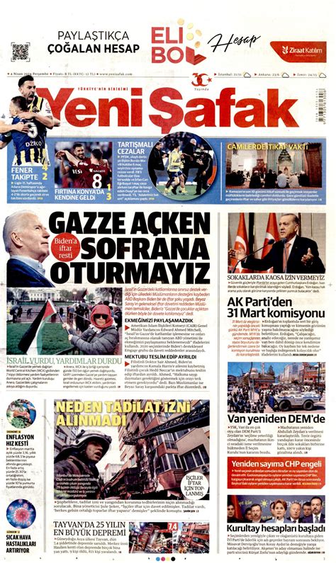 Yeni Şafak Gazetesi Yeni Şafak Manşet Oku Haberler 04 Nisan 2024