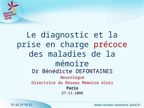 Ppt Dr B N Dicte Defontaines Neurologue Directrice Du R Seau M Moire