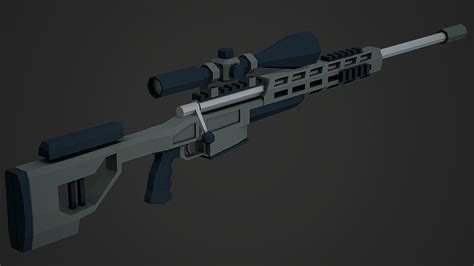 D Model Stylized Orsis T Sniper Low Poly Mobile Ready Vr Ar