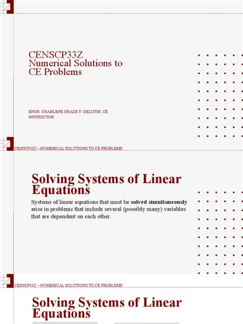 04 gauss elimination method pdf numerical analysis mathematics