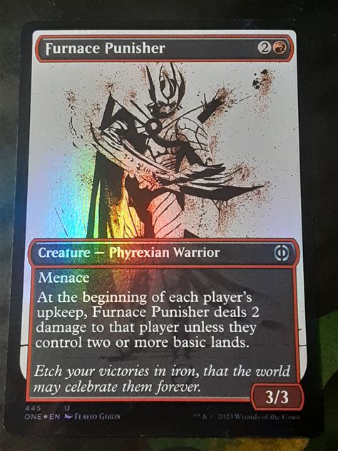 Furnace Punisher Showcase Step And Co FOIL Phyrexia Near Mint MTG