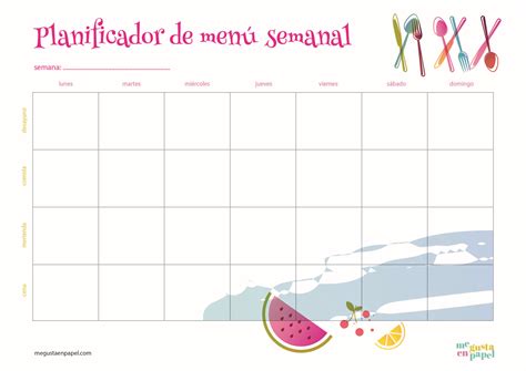 Plantillas de menú para descargar e imprimir