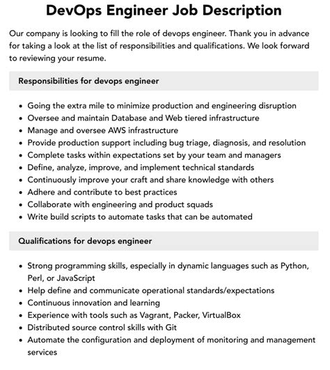 devops engineer job description velvet jobs