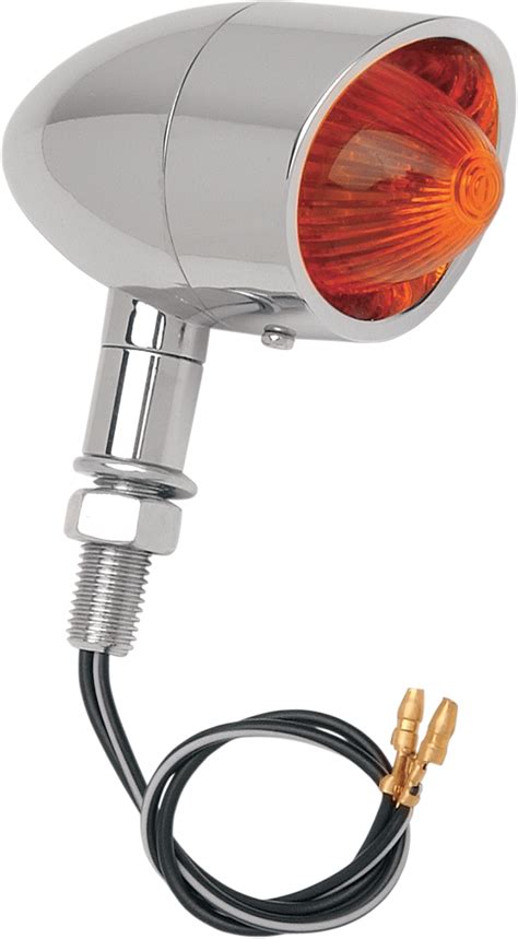 Drag Specialties Chrome Mini Retro Motorcycle Turn Signals For Harley