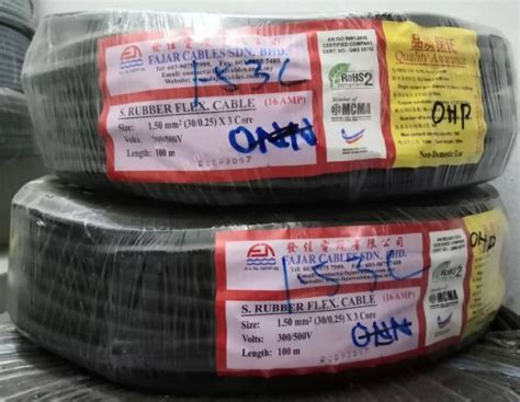 100 PURE COPPER READY STOCK FAJAR CABLES TRS S Rubber Flexible