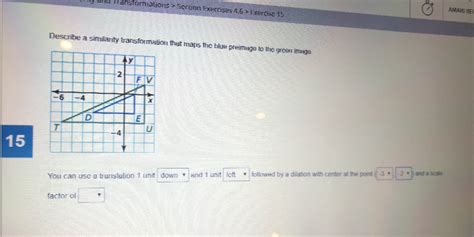 solved describe a similarity transformation that maps the