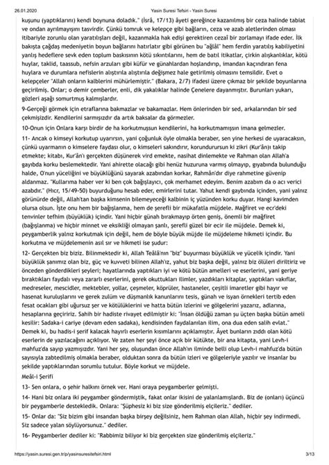 Yasin Suresi Tefsiri Pdf