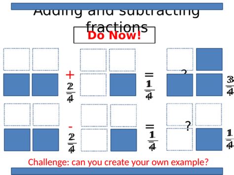 adding and subtracting fractions foundation teaching resources