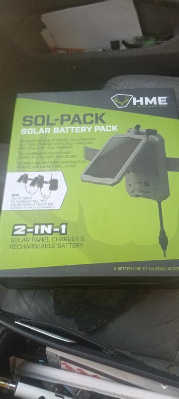 HME Sol Pak Solar Battery Pack Beige Outdoor Lithium Ion 52 OFF