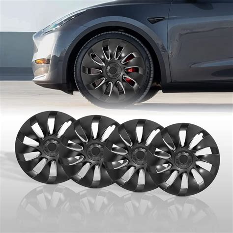 Amazon HANSSHOW Tesla Model Y Hubcap 20 Inch 4PCS Model Y Hub