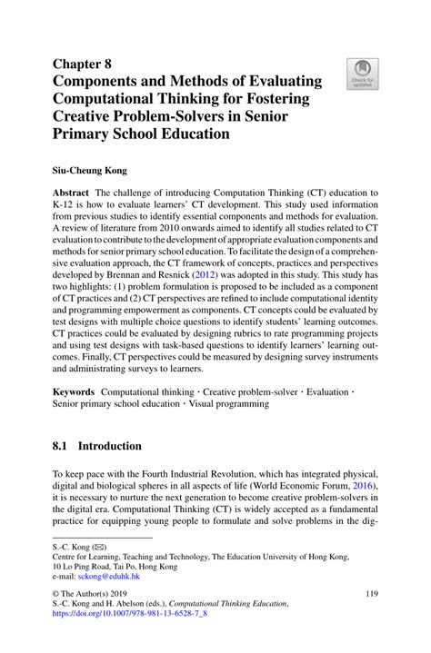 pdf components and methods of evaluating computational thinking for fostering creative problem