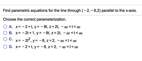 solved find parametric equations for the line through 2