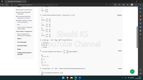 nptel data science for engineers course assignment 4 solutions and discussion nptel youtube