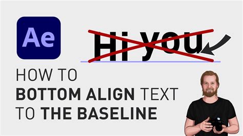 how to bottom align text to the baseline in after effects youtube