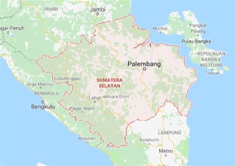 Peta Sumatera Selatan Lengkap Beserta Keterangan Dan Gambarnya Lensa