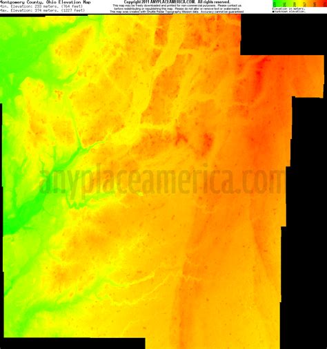 Elevation Topographic Map Of Ohio