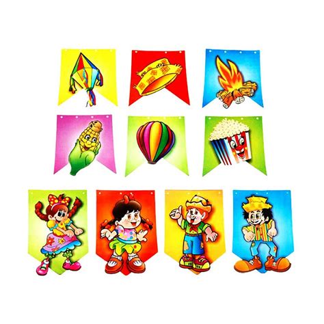 Pct Bandeira Bandeir O Festa Junina Decorar Colorida Dhs Shop