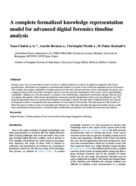 pdf a complete formalized knowledge representation model for advanced digital forensics
