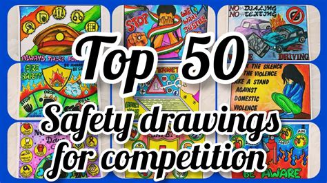 Safety Drawing Fire Safety Poster Drawing Industrial Safety Drawing