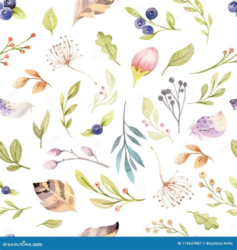 Teste Padrão Sem Emenda Da Flor Floral Da Aquarela Nas Cores Pastel