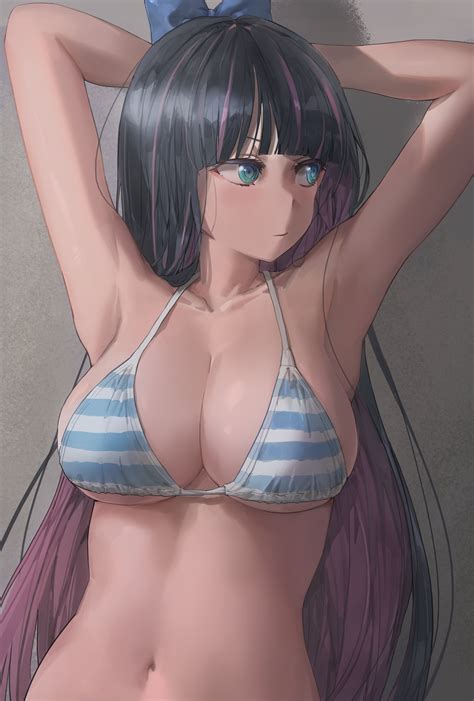 Rule 34 1girl 1girls Absurdres Armpits Arms Behind Head Arms Up Bare Arms Bare Shoulders Big