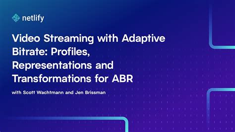 video streaming with adaptive bitrate profiles representations and transformations for abr