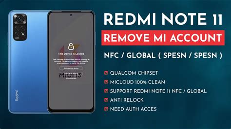 REDMI NOTE 11 Remove Unlock Akun Mi Micloud REDMI NOTE 11 Remove