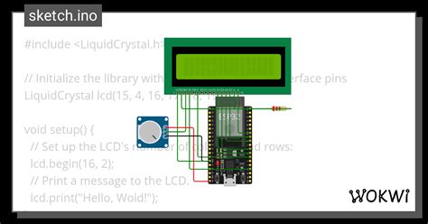 Lcd2 Wokwi ESP32 STM32 Arduino Simulator