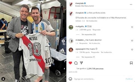 La Foto De Gallardo Y Messi La M S Likeada En Instagram De River