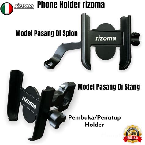 Jual Holder Hp Motor Bahan Full CNC RIZOMA Original Universal Semua