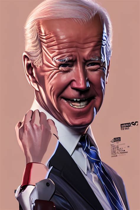 KREA AI Joe Biden Reaction Meme Full Face Anime Fantast