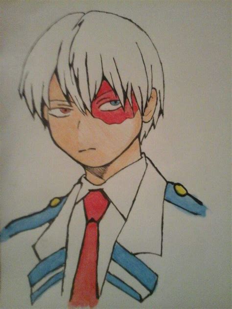 How To Draw Todoroki Step By Step At Drawing Tutorials