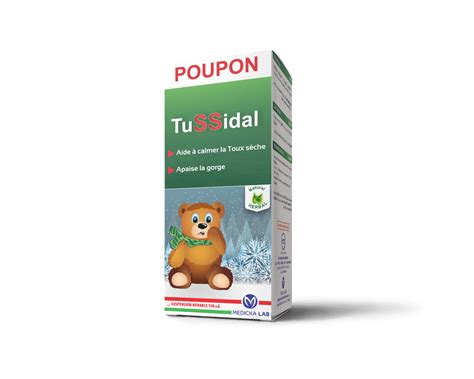 Poupon Tussidal Toux Sèche Sirop 150 ml MaPara Tunisie