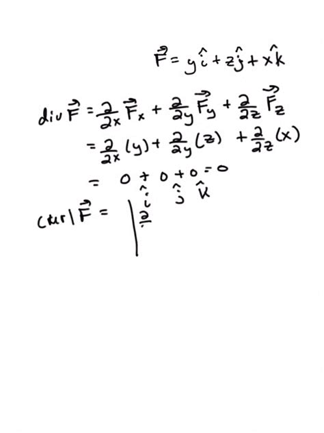 solved calculate div 𝐅 and curl 𝐅 for the given vector fields 𝐅 y 𝐢 x 𝐣