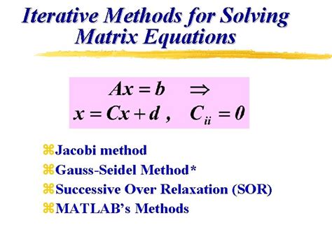 chapter 12 iterative methods for system of equations