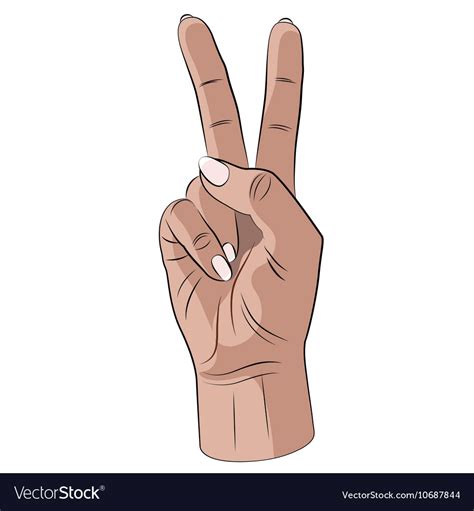 Peace Hand Gesture Royalty Free Vector Image VectorStock