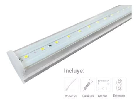 10 Regleta Tubo Led Con Base Integrada Blanca 18w 6500k Ilv MercadoLibre