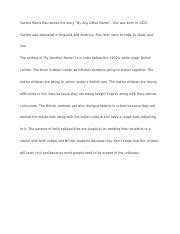 Santha Rama Rau Writes The Story Docx Santha Rama Rau Writes The