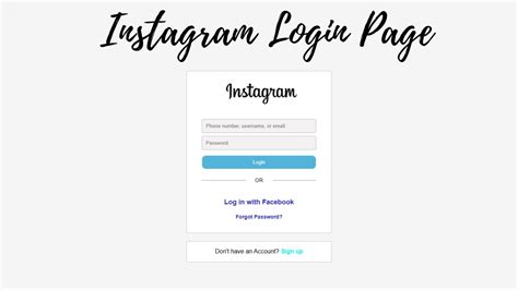 Instagram Login Page Using Html And Css U We Coding Youtube
